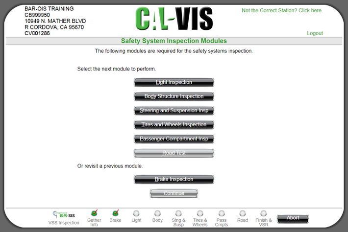 Safety Systems Inspection Modules