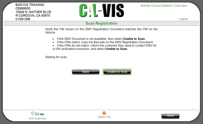 Safety Systems Vehicle Data Entry