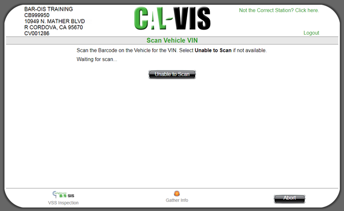 Safety Systems Vehicle Data Entry